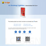 Indoor Use Only - Rechargeable Desktop Display Double Side Advertising ...