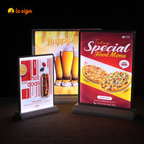 Indoor Use Only - Rechargeable Desktop Display Double Side Advertising ...