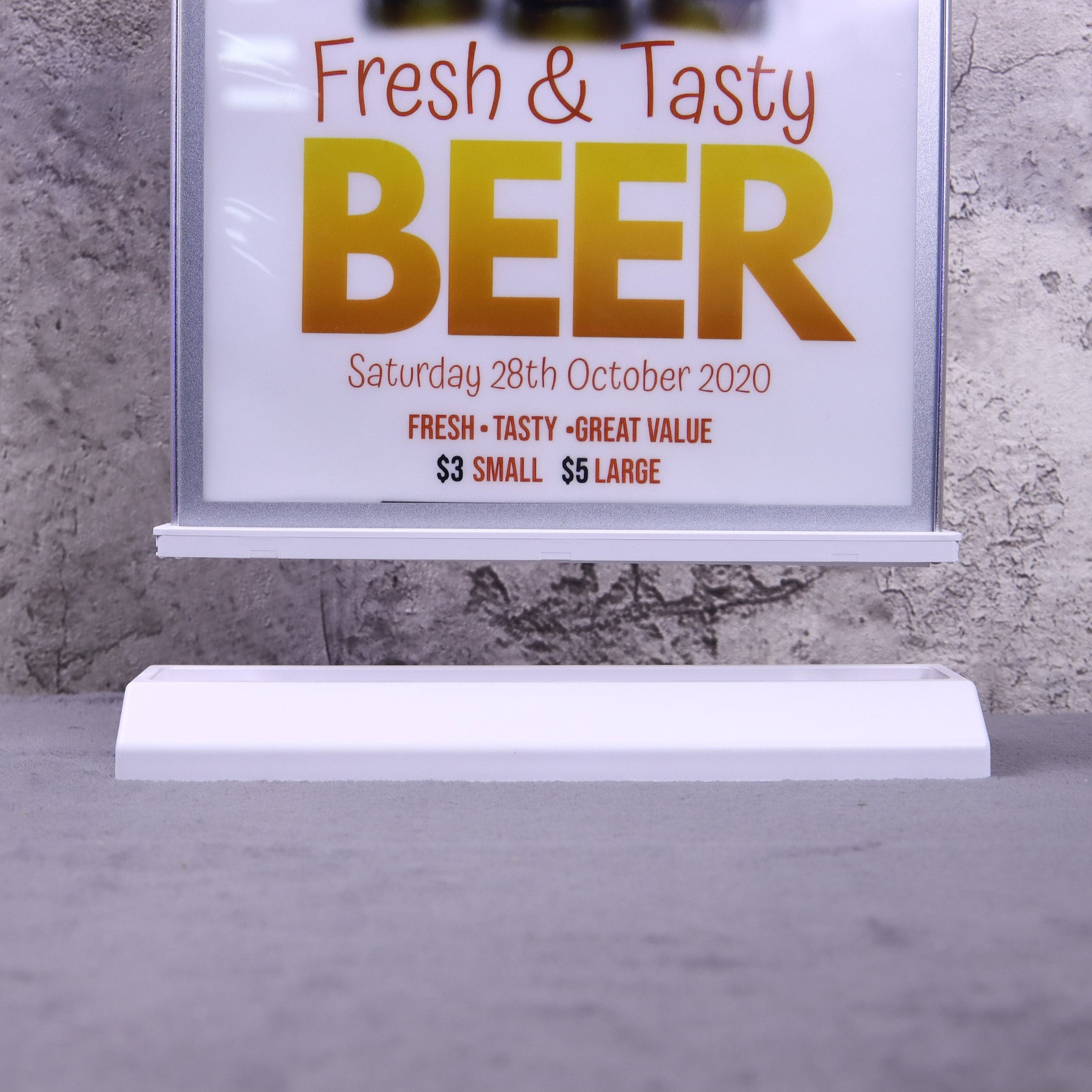 Indoor Use Only - Rechargeable Desktop Display Double Side Advertising ...