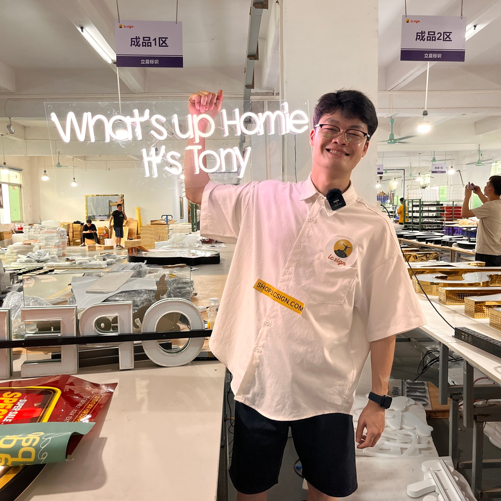 What‘s Up Homie Its Tony Neon Sign Lc Sign Shop