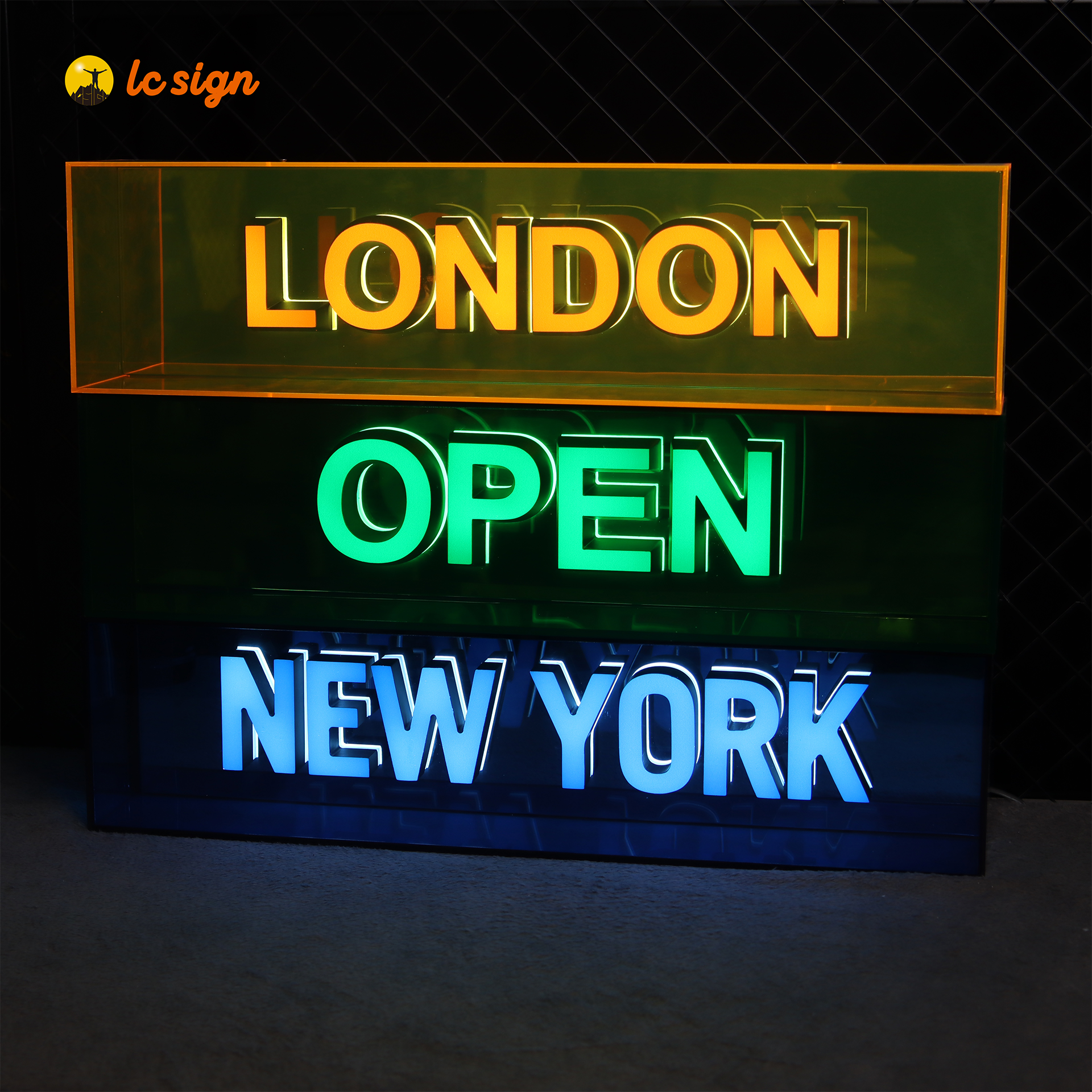 Indoor & Outdoor Use - Customized Text LED Acrylic Letters with Transp ...