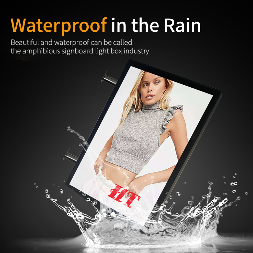 Indoor & Outdoor Use - Side-mounted Double Side Illuminated Advertisin ...