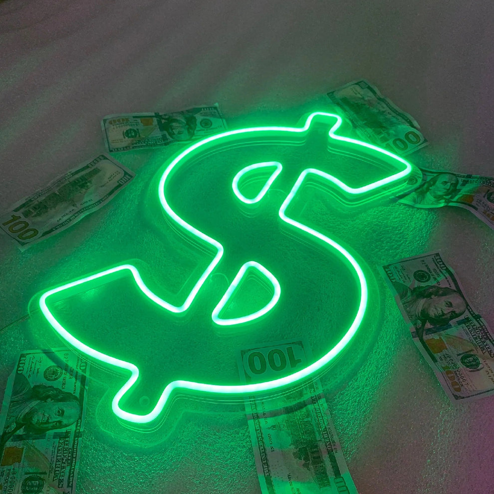 Dollar Neon Sign – LC SIGN SHOP