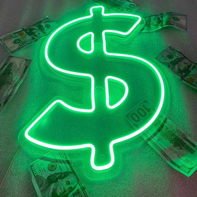 Dollar Neon Sign – LC SIGN SHOP