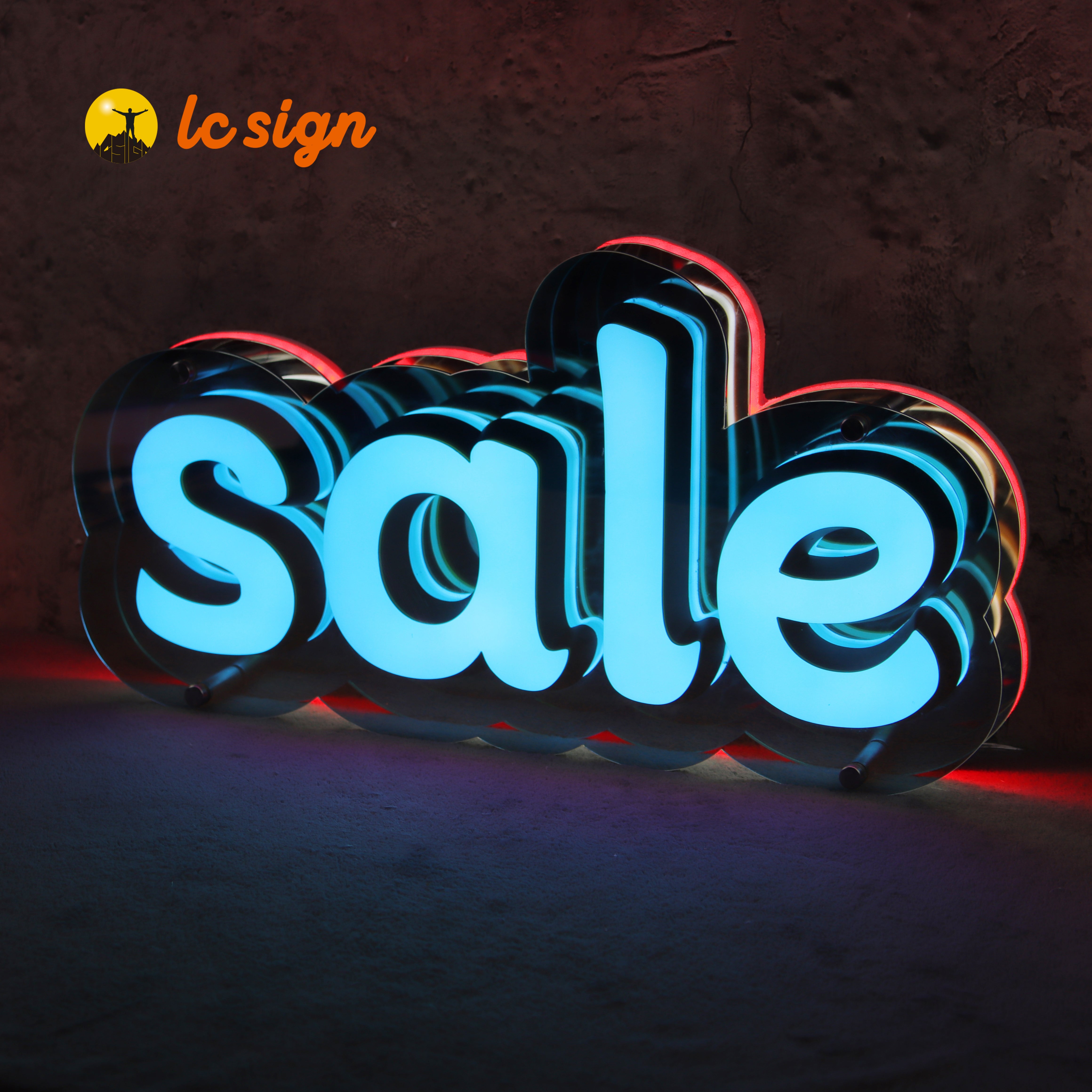 Bright & Eye-Catching Infinity Mirror LED Acrylic Letters (Multiple Si ...