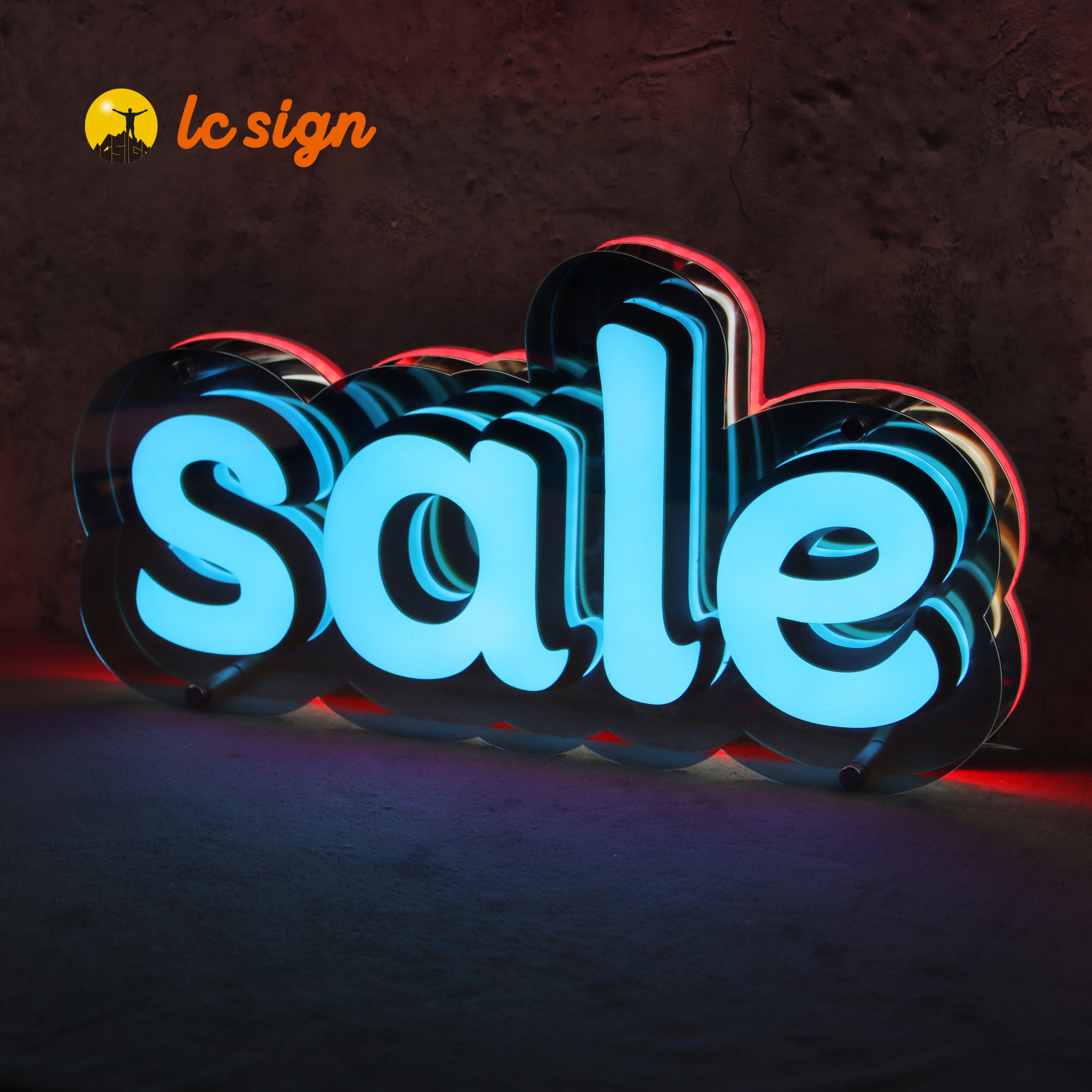 Bright & Eye-Catching Infinity Mirror LED Acrylic Letters (Multiple Si ...