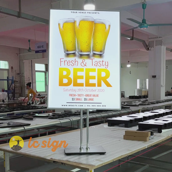 Indoor Use Only - Floor-standing Display Vertical Poster Advertising L ...